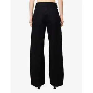 FRAME The Bow Wide-leg High-rise Denim Jeans
