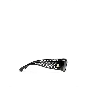 Chanel Ch5566 Rectangle-frame Acetate Sunglasses