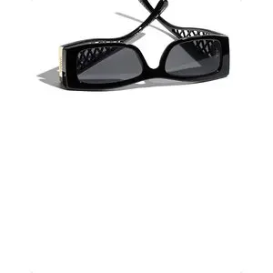 Chanel Ch5566 Rectangle-frame Acetate Sunglasses