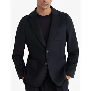 REISS Collin Single-breasted Wool-blend Blazer