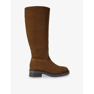 Carvela Napoli Suede Knee-high Boots - Tan