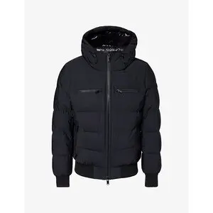 Moose Knuckles Soho Hooded Shell-down Bomber Jacket - Black