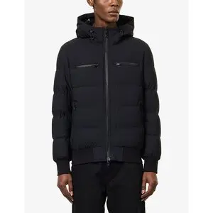 Moose Knuckles Soho Hooded Shell-down Bomber Jacket