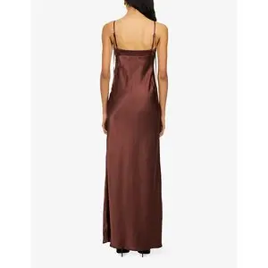 Anna October Norma Sculpted Satin Maxi Dress
