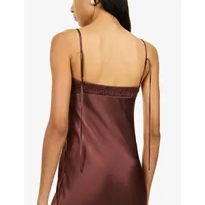Anna October Norma Sculpted Satin Maxi Dress
