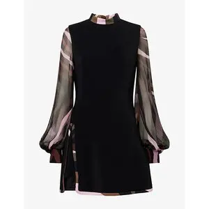 Emilio Pucci Abito Long-sleeve Woven Midi Dress - Nero