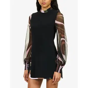 Emilio Pucci Abito Long-sleeve Woven Midi Dress