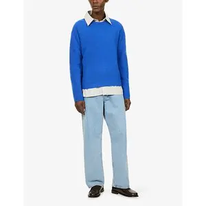 FRAME Crewneck Textured Wool-and-cashmere Jumper