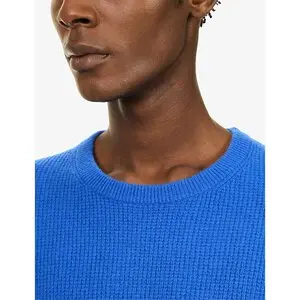 FRAME Crewneck Textured Wool-and-cashmere Jumper
