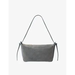 Whistles Knot Suede Shoulder Bag - Grey