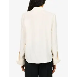 Givenchy Asymmetric Stand-collar Silk Shirt