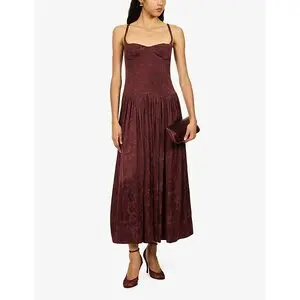 Anna October Antoinette Bodice Satin Midi Dress