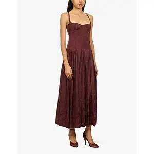 Anna October Antoinette Bodice Satin Midi Dress