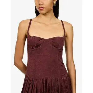 Anna October Antoinette Bodice Satin Midi Dress