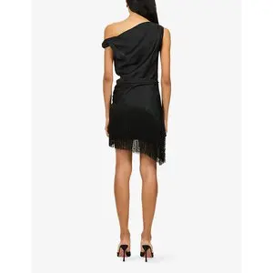 Anna October Batty Draped Satin Mini Dress