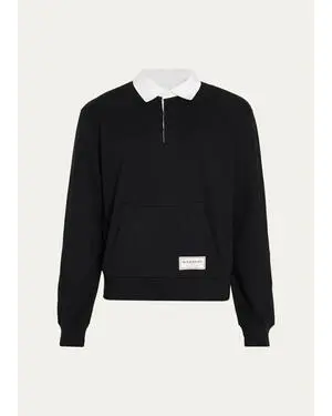 Givenchy Coutoure Seam Polo Sweatshirt - Black
