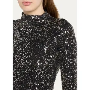 Isabel Marant Étoile Lou Embellished Mesh High-neck Top