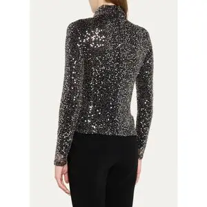 Isabel Marant Étoile Lou Embellished Mesh High-neck Top