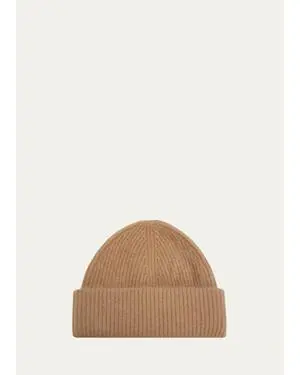 Fleurette Brushed Cashmere Beanie - Camel