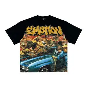 Mixed Emotion Angel Wash Tee - Black