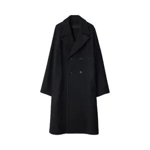 LEMAIRE Soft Double-breasted Coat - Black