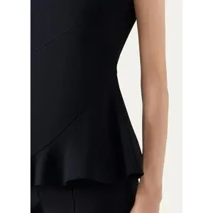 Akris Mock Turtleneck Peplum Top