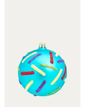 Bergdorf Goodman Embellished Glass Ornat - Blue Multi