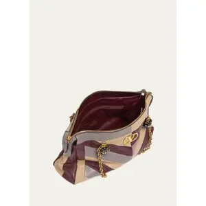 Valentino Garavani Panthea Medium Chevron Leather Shoulder Bag