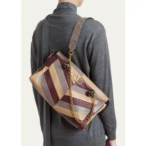 Valentino Garavani Panthea Medium Chevron Leather Shoulder Bag