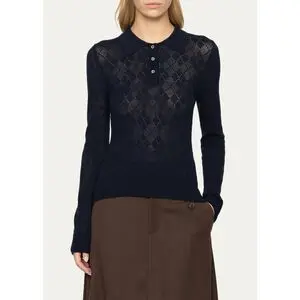 Sea Jane Argyle Polo Sweater