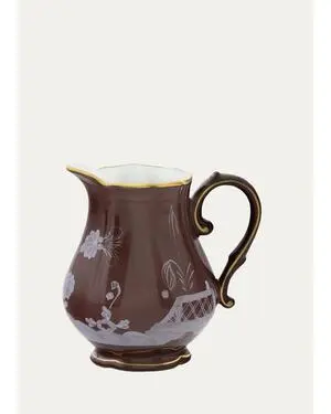 GINORI 1735 Floral Porcelain Milk Jug - Brown