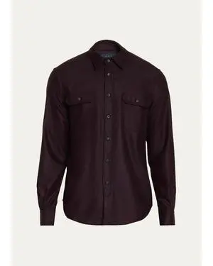 Sease Military Wool Shirt - Red