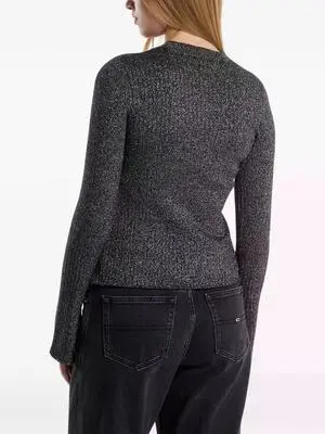 Karl Lagerfeld Metallic-effect Ribbed T-shirt