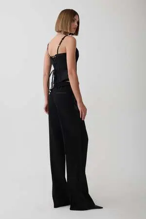 Meshki Melina Satin Peplum Corset Top