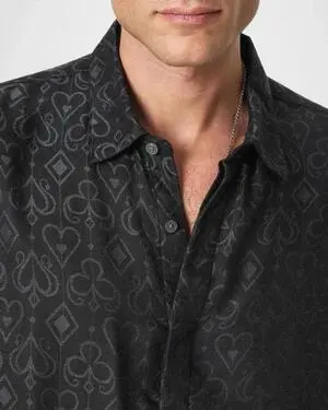 John Varvatos Apos;s Rodney Card Suits Shirt - Black