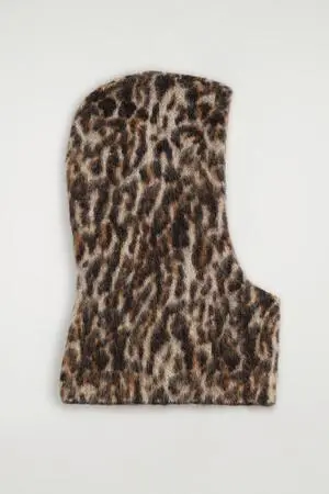 Cos Leopard-jacquard Balaclava