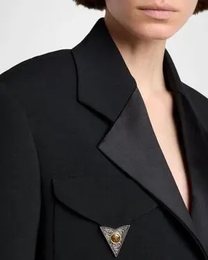 Versace Cropped Informal Wool Jacket