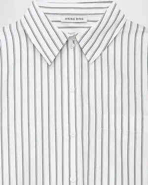 ANINE BING Scott Striped Cotton Shirt - Multi