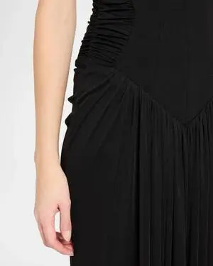 Black Halo Ardenna Ruched Gown - Black
