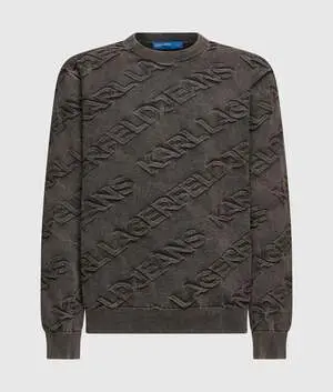 Karl Lagerfeld Logo Acid Wash Sweater