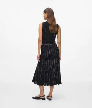 Karl Lagerfeld Contrast Stitch Pleated Skirt