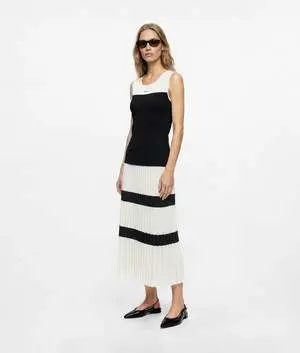 Karl Lagerfeld Color-block Pleated Dress - White/black