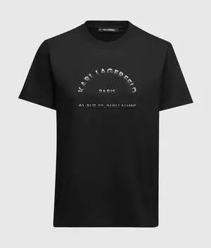 Karl Lagerfeld Exclusive Rue St-guillaume Rhinestone T-shirt - Black