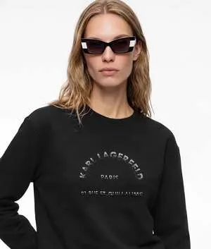 Karl Lagerfeld Exclusive Rue St-guillaume Rhinestone Sweatshirt