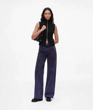 Karl Lagerfeld Cable Knit Zip-up Top