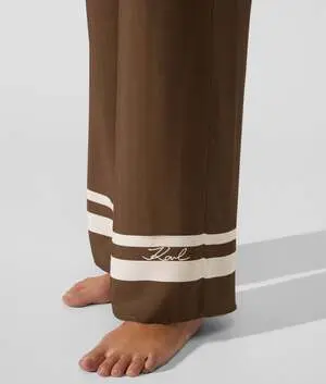 Karl Lagerfeld Signature Contrast Trim Pants