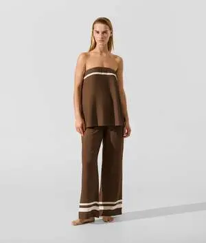 Karl Lagerfeld Signature Contrast Trim Pants