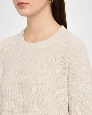 Eileen Fisher Crewneck Chenille Sweater - Plaster