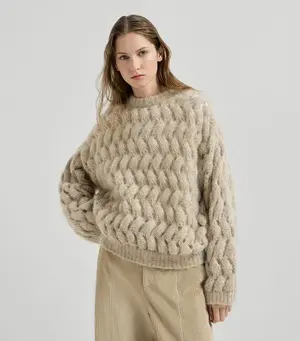 Brunello Cucinelli Dazzling Cable-knit Sweater
