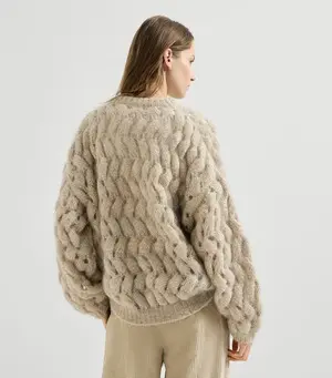 Brunello Cucinelli Dazzling Cable-knit Sweater